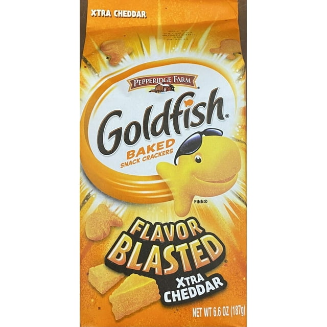 Pepperidge Farm Goldfish Flavor Blasted XTRA CHEDDAR Baked Snack ...