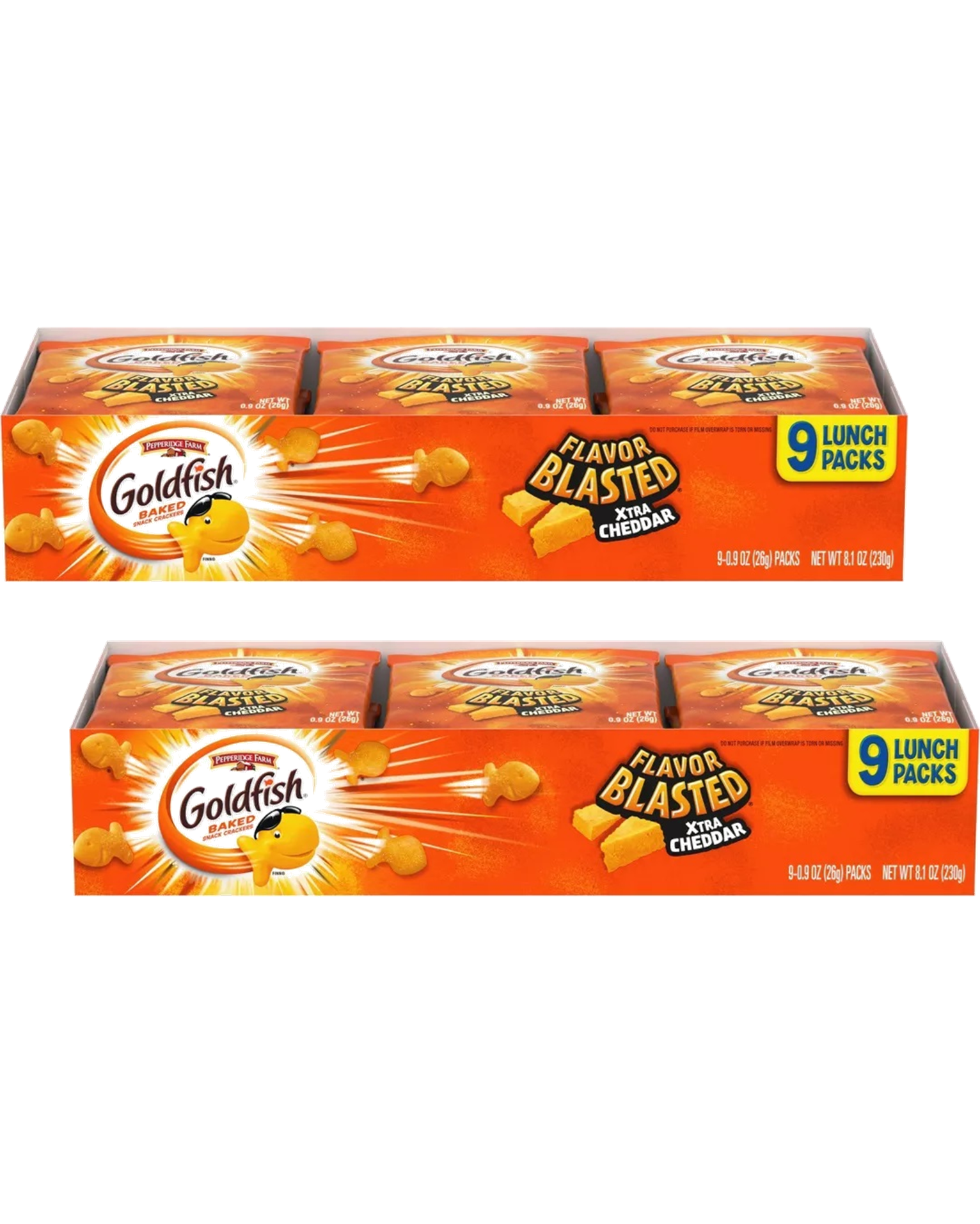 Pepperidge Farm Goldfish, Flavor Blasted Xtra Cheddar Crackers, 2-Pack ...