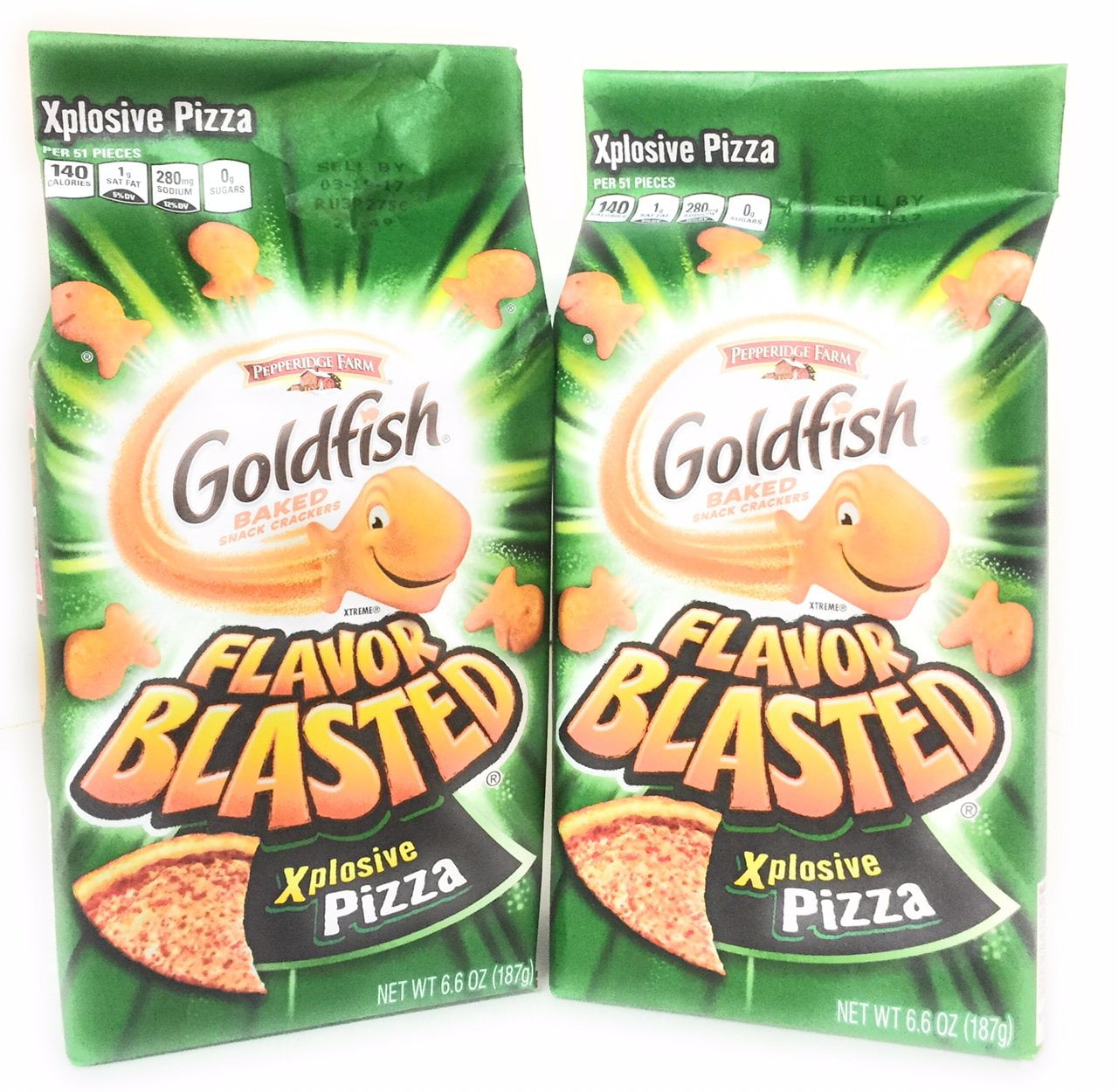Pepperidge Farm Goldfish, Flavor MZF22 Blasted Xplosive Pizza, 2 Pack ...
