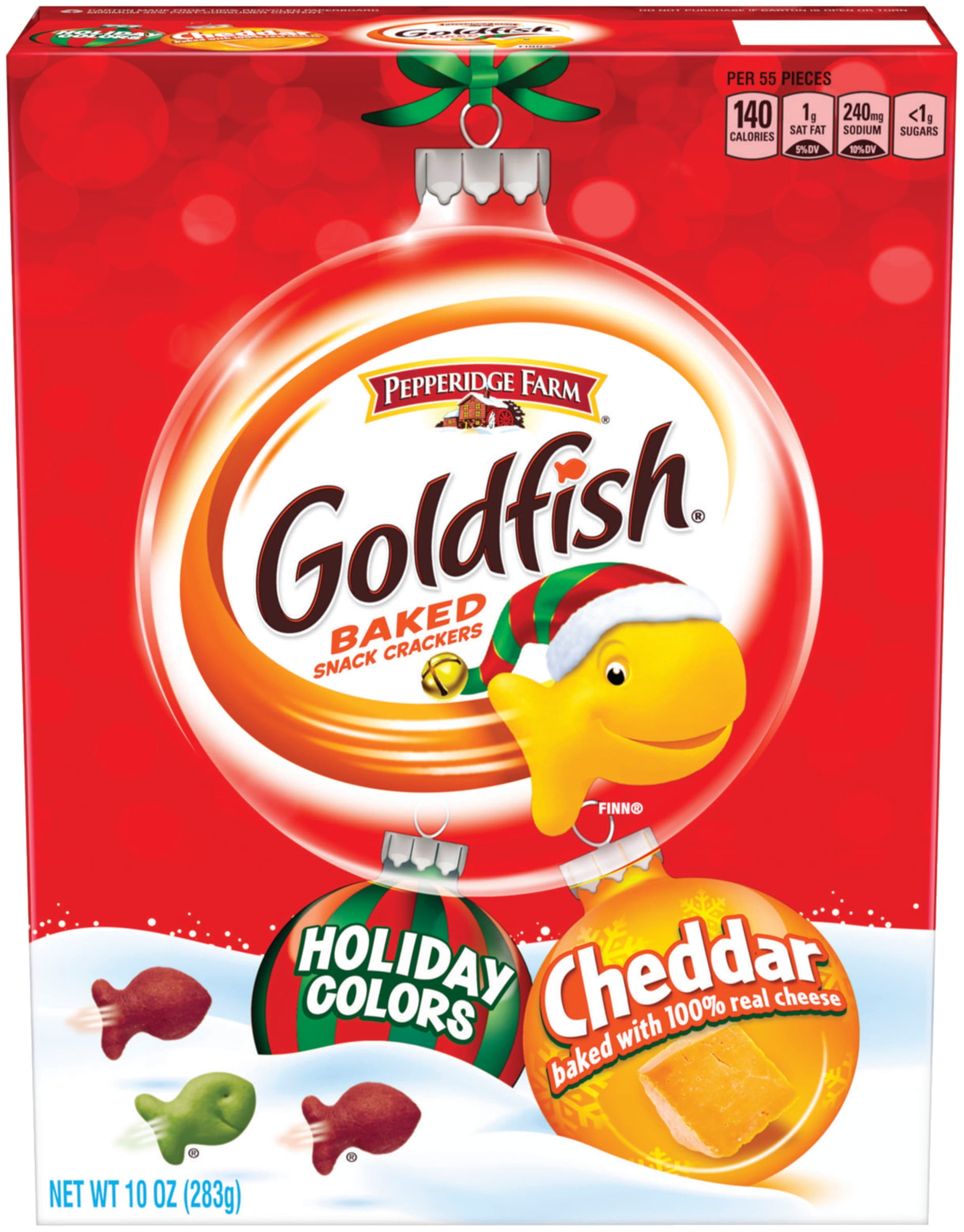 Pepperidge Farm Goldfish Holiday Colors Cheddar Crackers, 10 oz. Box ...