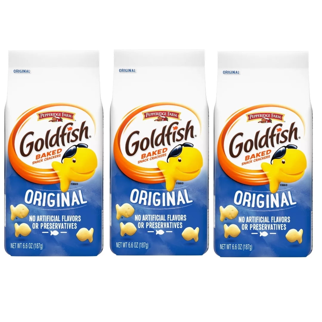 Pepperidge Farm Goldfish Original Crackers - 6.6oz Pack of 3 - Walmart.com