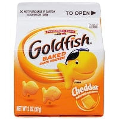 Pepperidge Farm Goldfish Crackers, Cheddar Flavor, Baked Snack, 2 oz ...