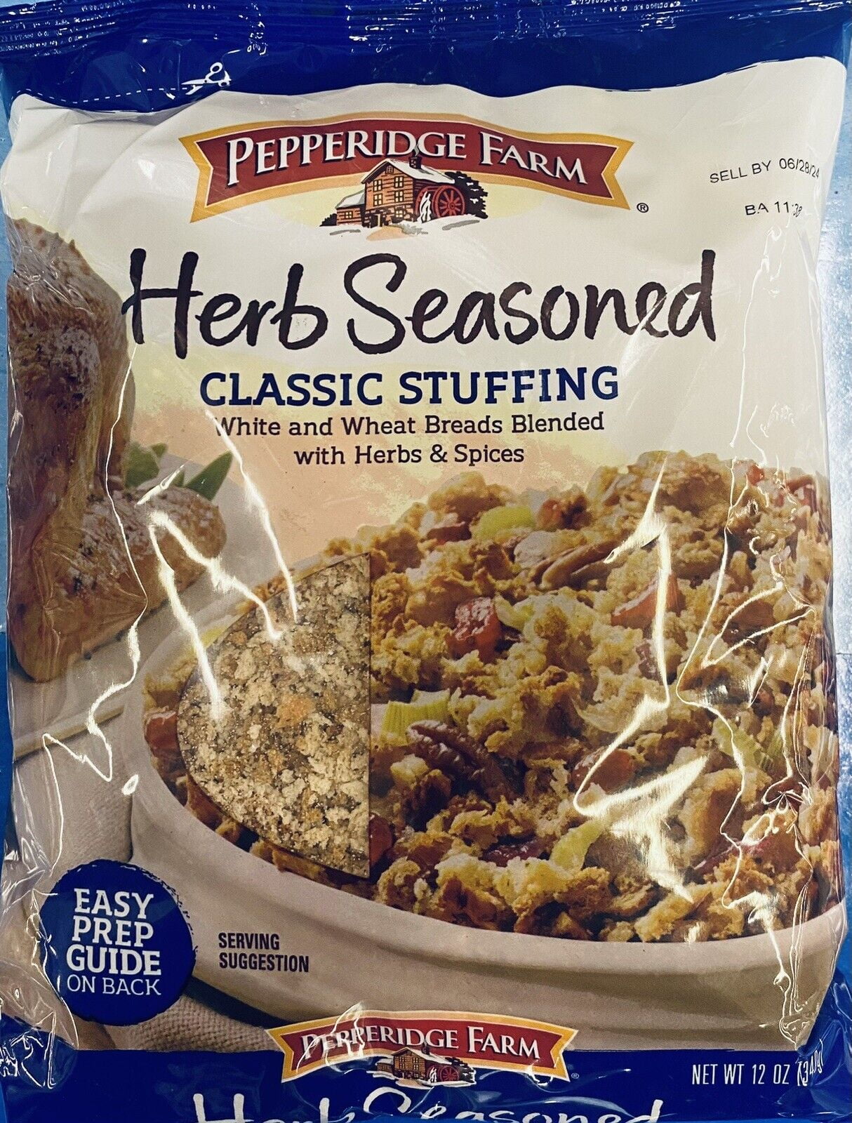 Pepperidge Farm Herb Seasoned Classic Stuffing, 12 oz Bag, White and ...