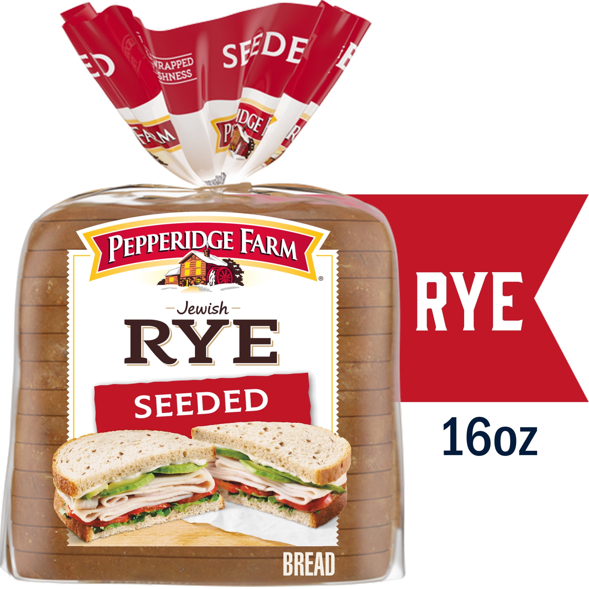 Pepperidge Farm Seeded Rye Bread 16 oz with Caraway Seeds, No High ...