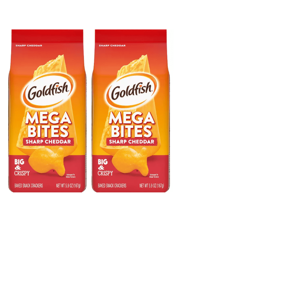 Pepperidge Farm Mega Bites Sharp Cheddar Goldfish - 5.9oz pack of 2 ...