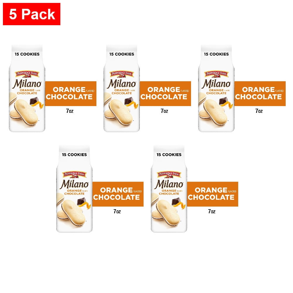 Pepperidge Farm Milano Chocolate Orange Sandwich Cookies 7 oz - 5 Pack ...