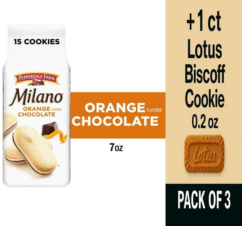 Pepperidge Farm Milano Chocolate Orange Sandwich Cookies 7 oz - Pack of ...