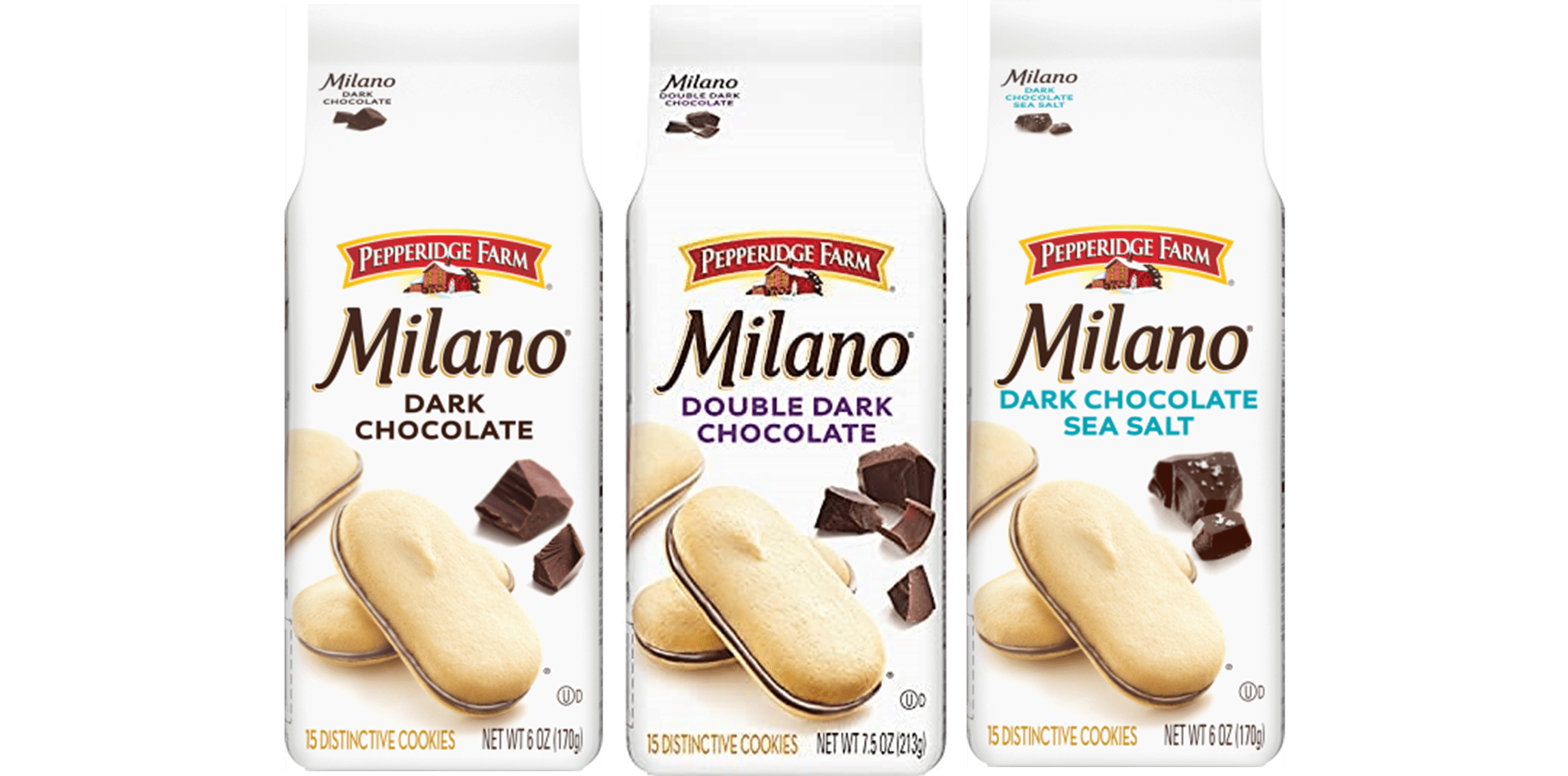Pepperidge Farm Milano Cookies, Dark Chocolate, Double Dark Chocolate ...