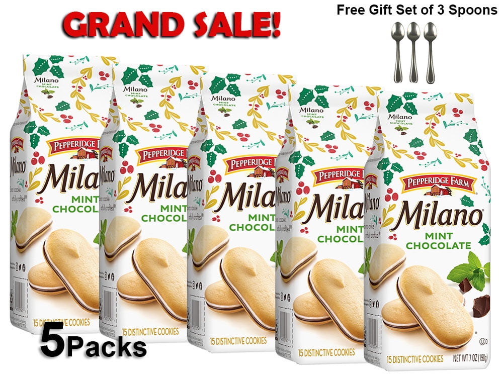 Pepperidge Farm Milano Mint Chocolate Cookies, 7-oz. (3 Packs) Free ...