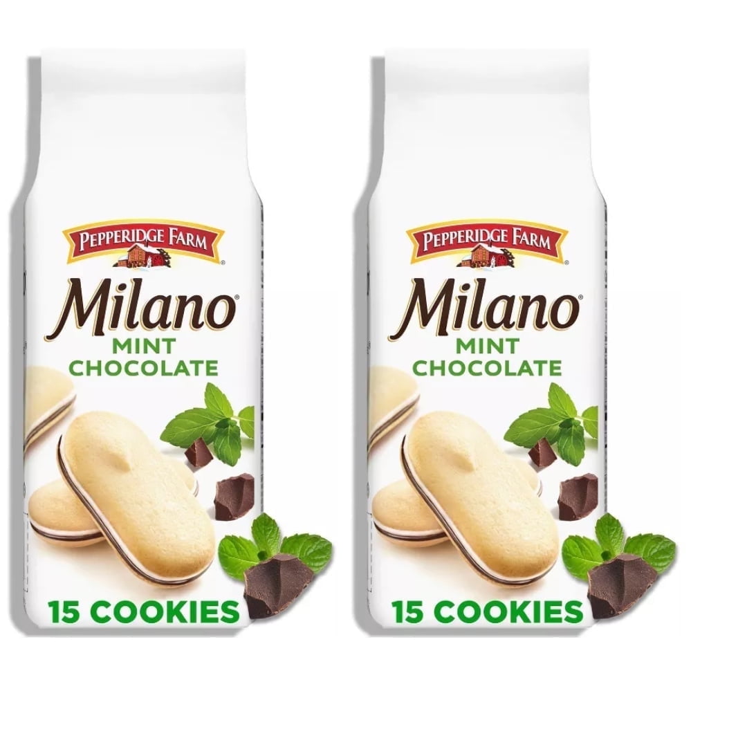 Pepperidge Farm Milano Mint Chocolate Cookies - 7oz Pack of 2 - Walmart.com