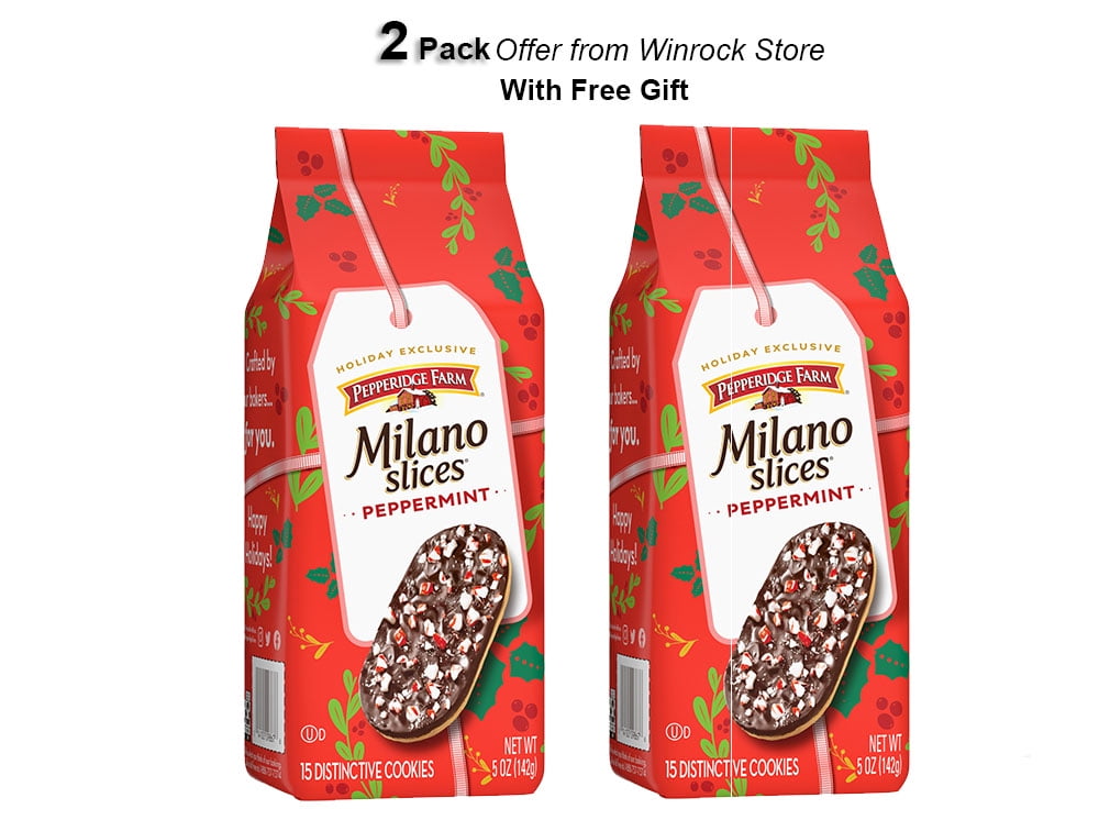 Pepperidge Farm, Milano Cookies, Peppermint Slices 5 oz 2 Pack ...
