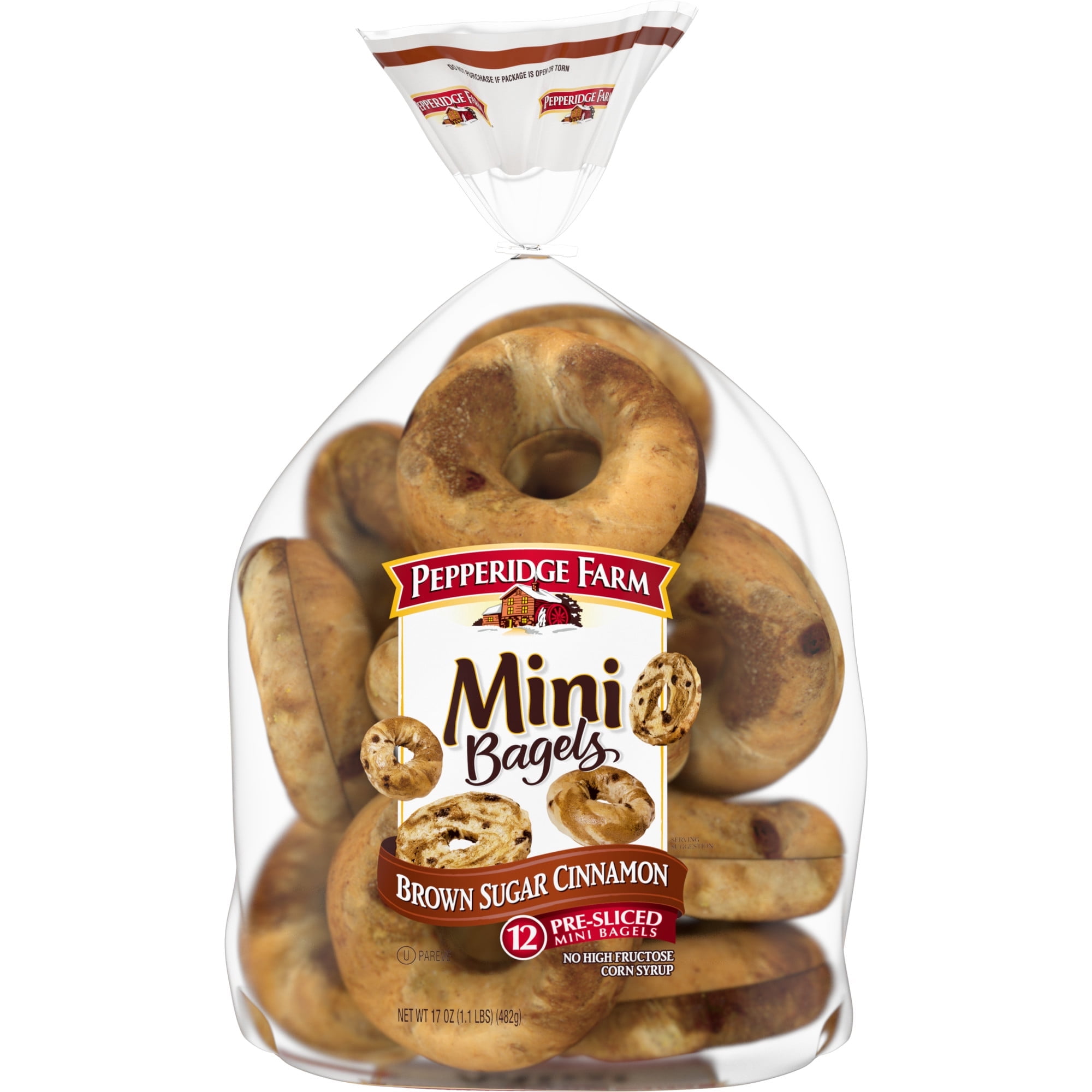 Pepperidge Farm Mini Bagels, Brown Sugar Cinnamon,12-Sliced, 17 oz. Bag ...