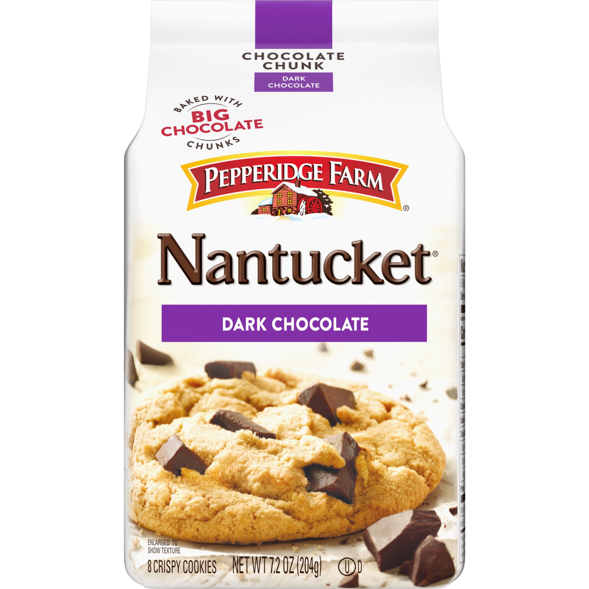 Pepperidge Farm Nantucket Crispy Dark Chocolate Chunk Cookies, 7.2 oz ...