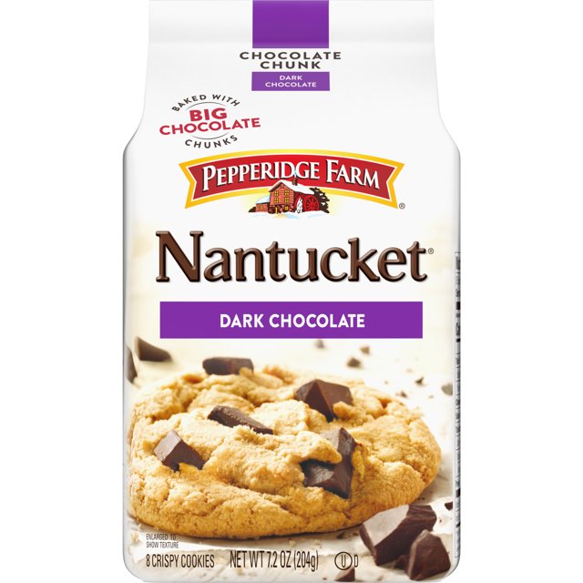 Pepperidge Farm Nantucket Crispy Dark Chocolate Chunk Cookies, 7.2 oz ...