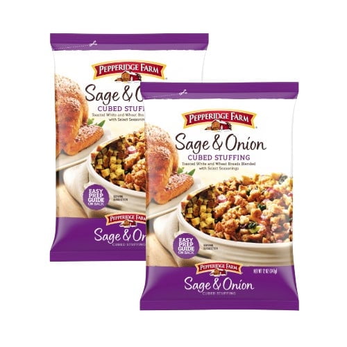 Pepperidge Farm Sage & Onion Cubed Stuffing, 12 oz. 2pk - Walmart.com