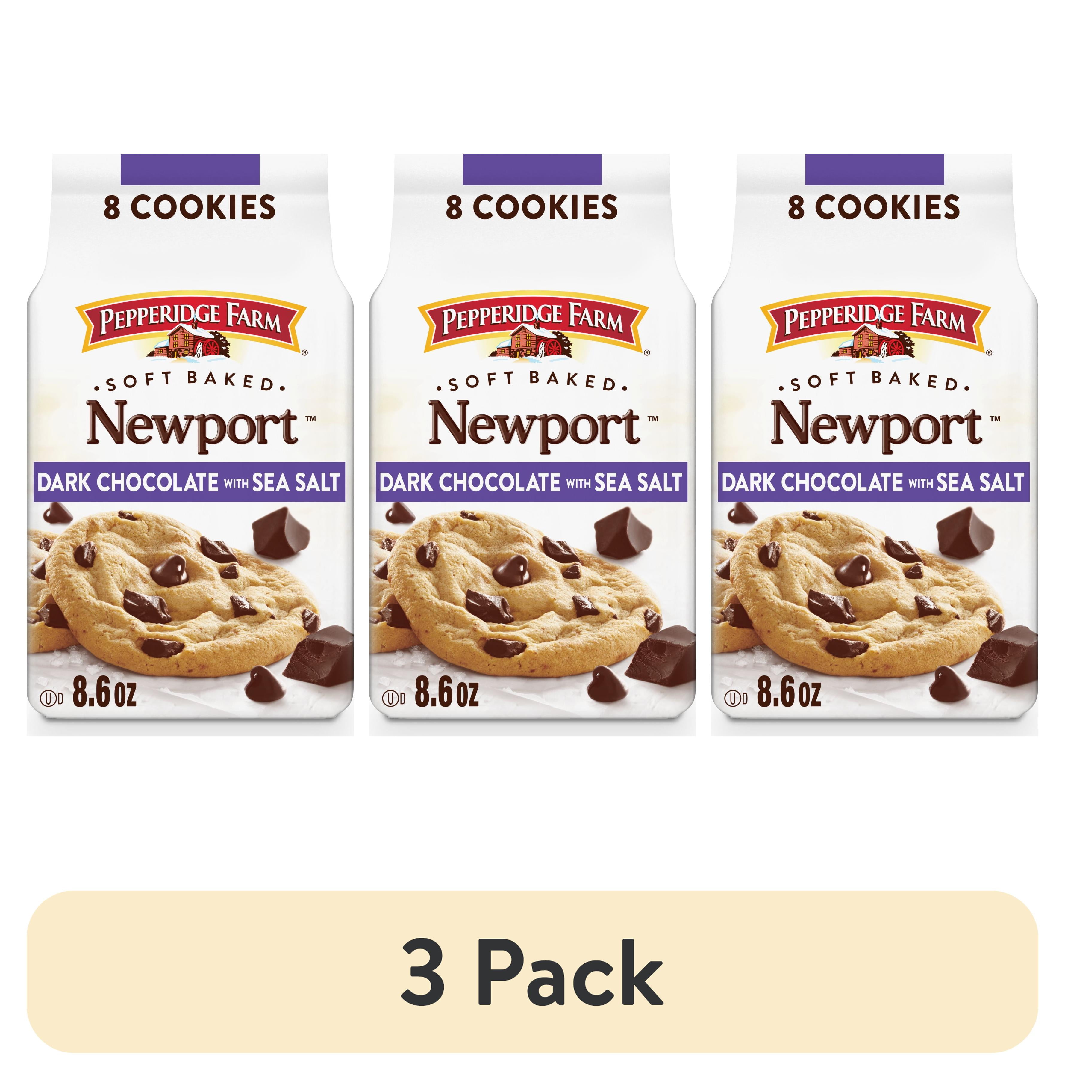(3 pack) Pepperidge Farm Soft Baked Newport Dark Chocolate Cookies with ...