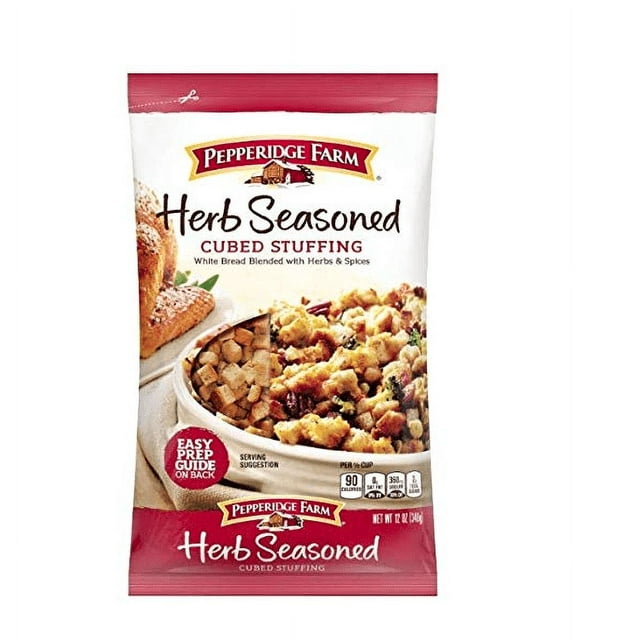 Pepperidge Farm Herb Seasoned Cubed Bread Mix Stuffing, Pack of 3 ...