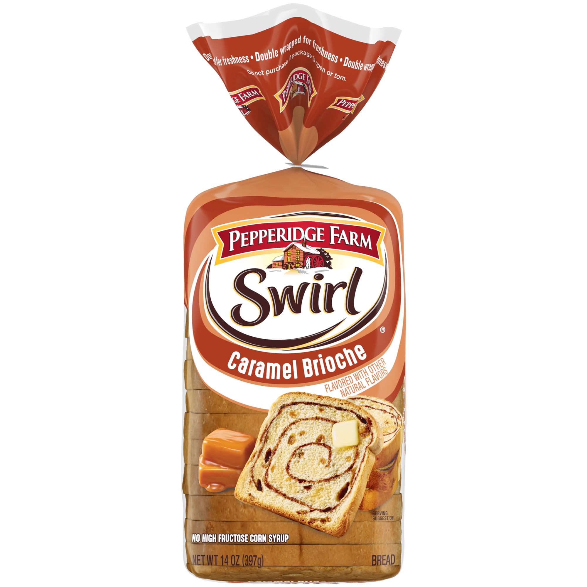 Pepperidge Farm Swirl Caramel Brioche Breakfast Bread, 14 oz Loaf ...