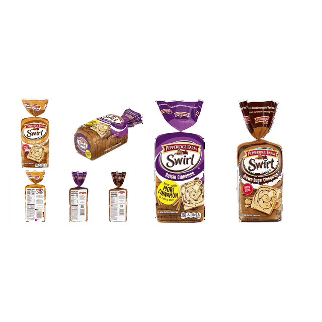 Pepperidge Farm Swirl French Toast, Swirl Raisin Cinnamon & Swirl Brown ...