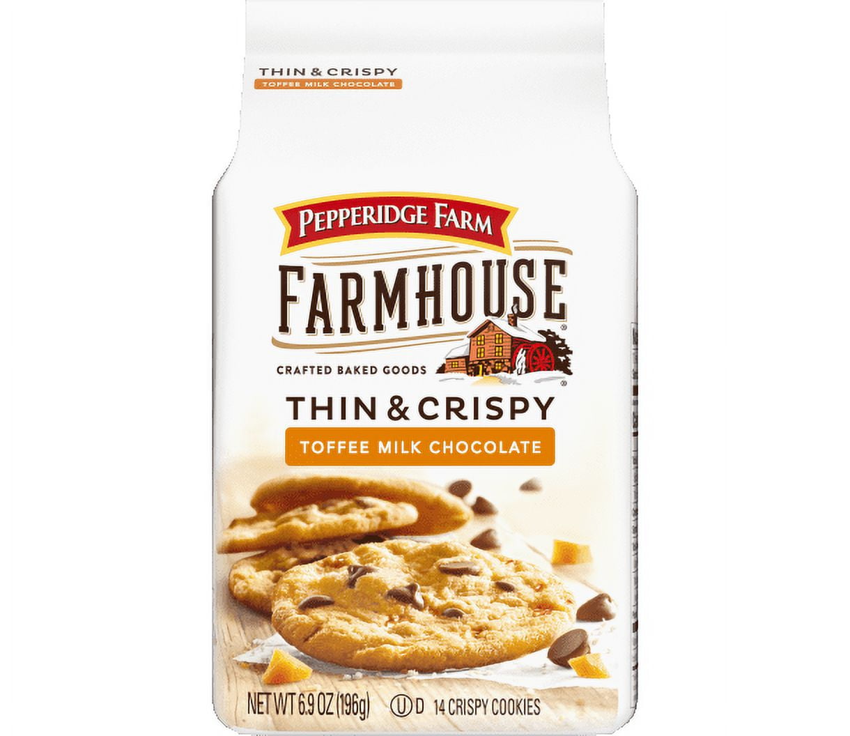 Pepperidge Farm Thin & Crispy Toffee Milk Chocolate Farmhouse Cookies ...