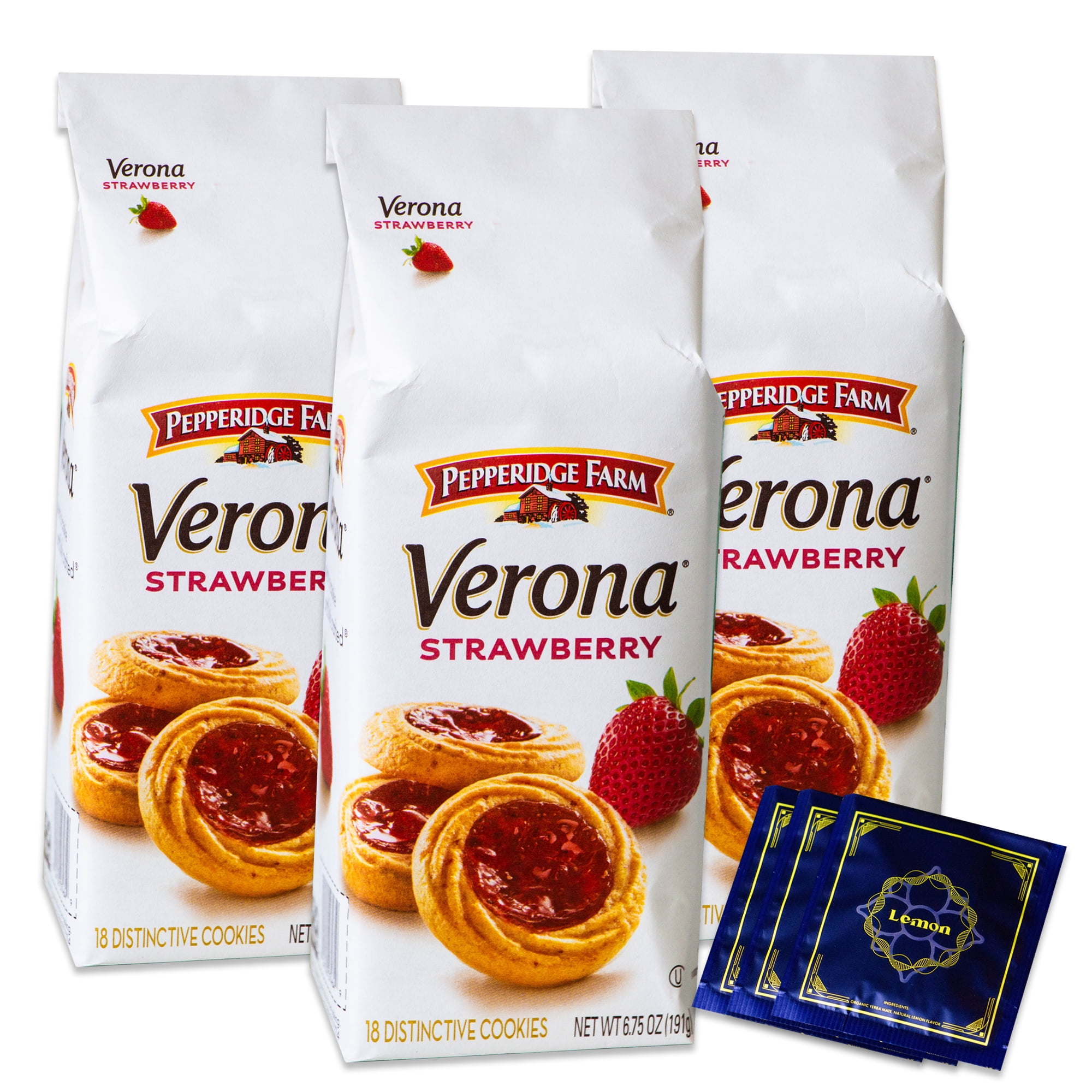 Pepperidge Farm Verona Strawberry Cookies (3, 18ct packs - 54 cookies ...