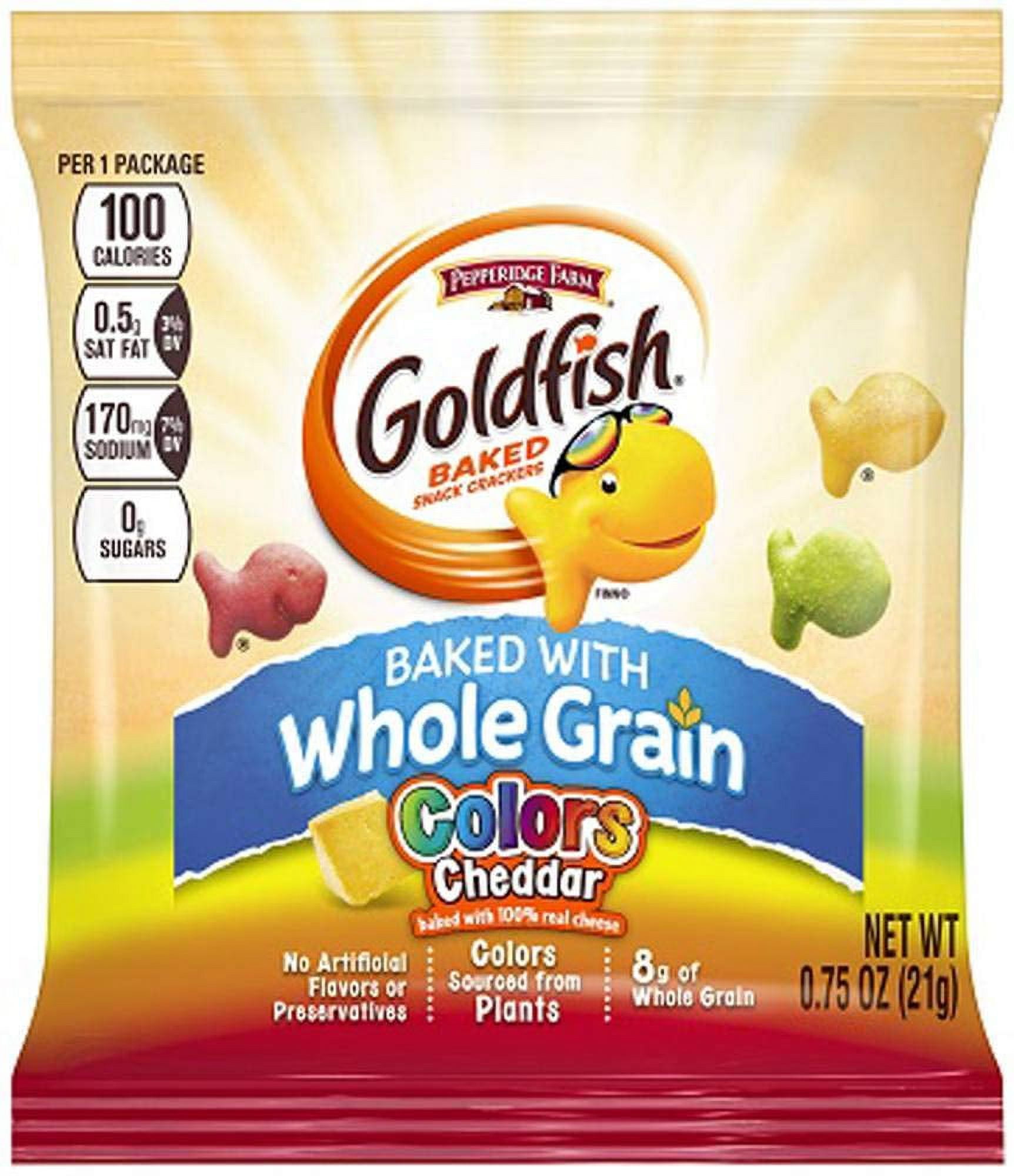 Pepperidge Farms Goldfish Colors Whole Grain Cracker, 0.75 Ounce - 300 ...