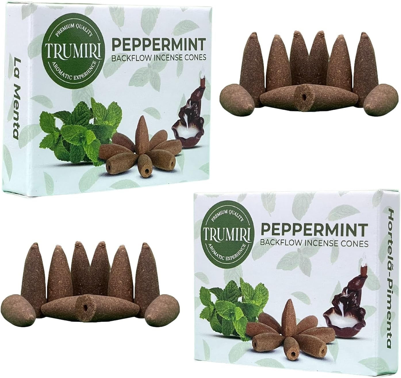 Peppermint Backflow Incense Cones - Total 20 Incense Cones Waterfall ...