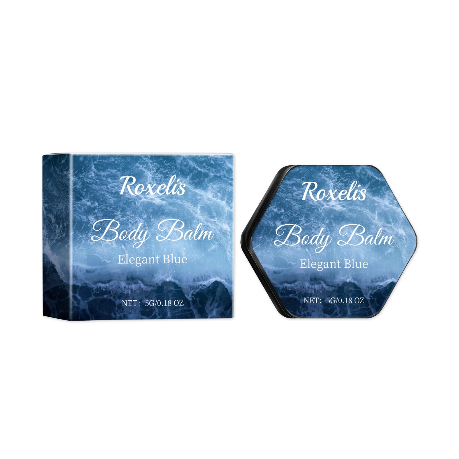 Peppermint Blue Body Balm, Fresh Citrus & Jasmine Scent, Portable ...