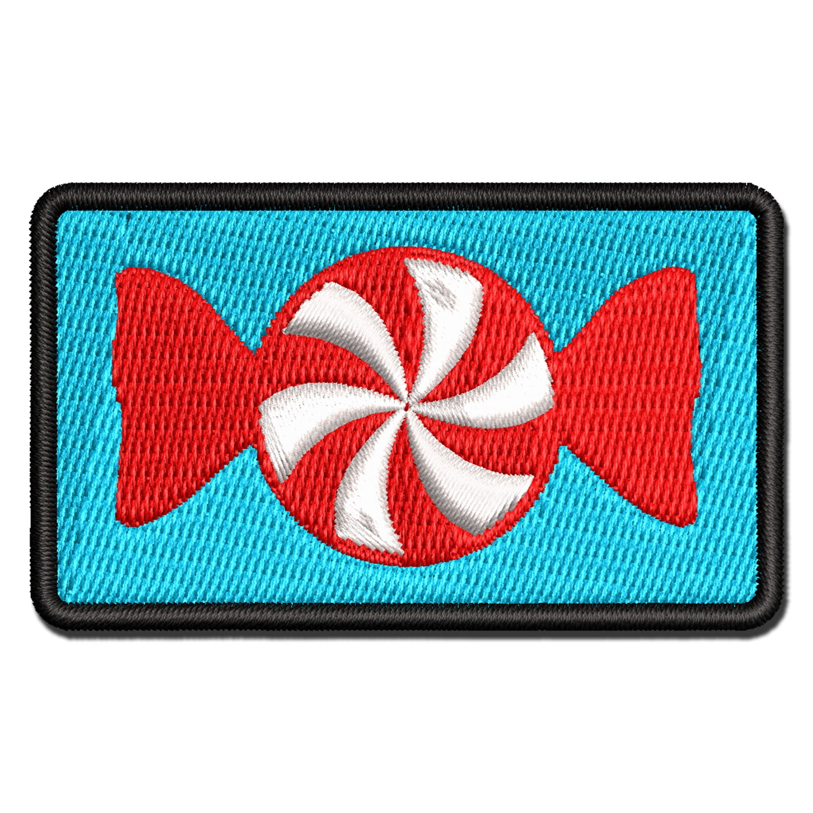 Peppermint Candy Applique Multi-Color Embroidered Hook & Loop Patch - 3 ...