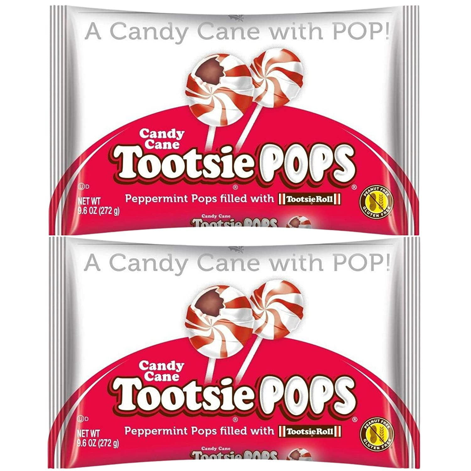 Peppermint Candy Cane Tootsie Pops Pack of 2 - Walmart.com