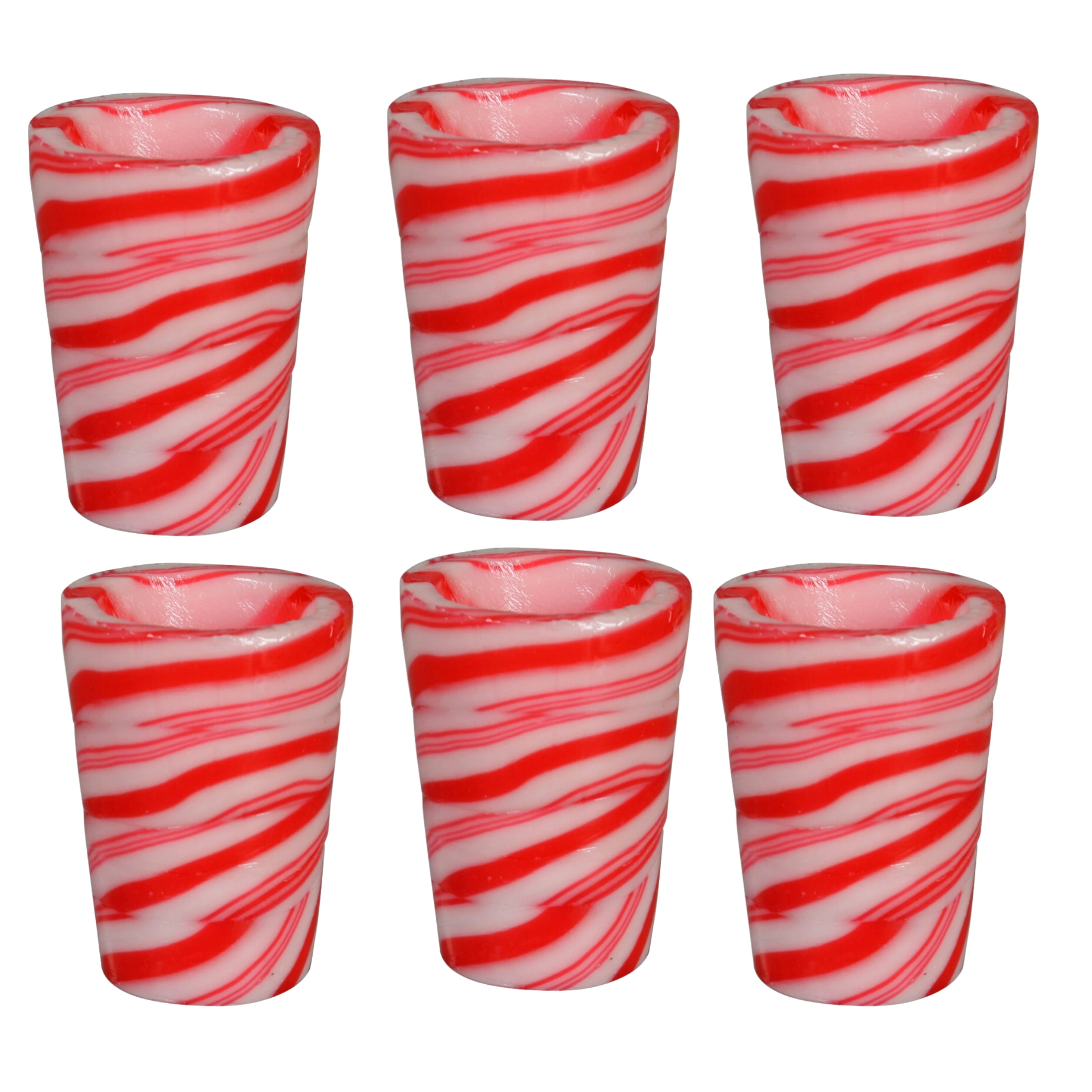 Peppermint Candy Cups 1.76 oz. Edible Candy Cane Mini Shot Glasses for ...
