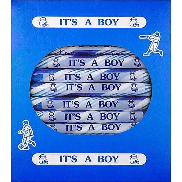 Papas It's a Boy Peppermint Sugar Sticks 24ct Box - Walmart Business ...