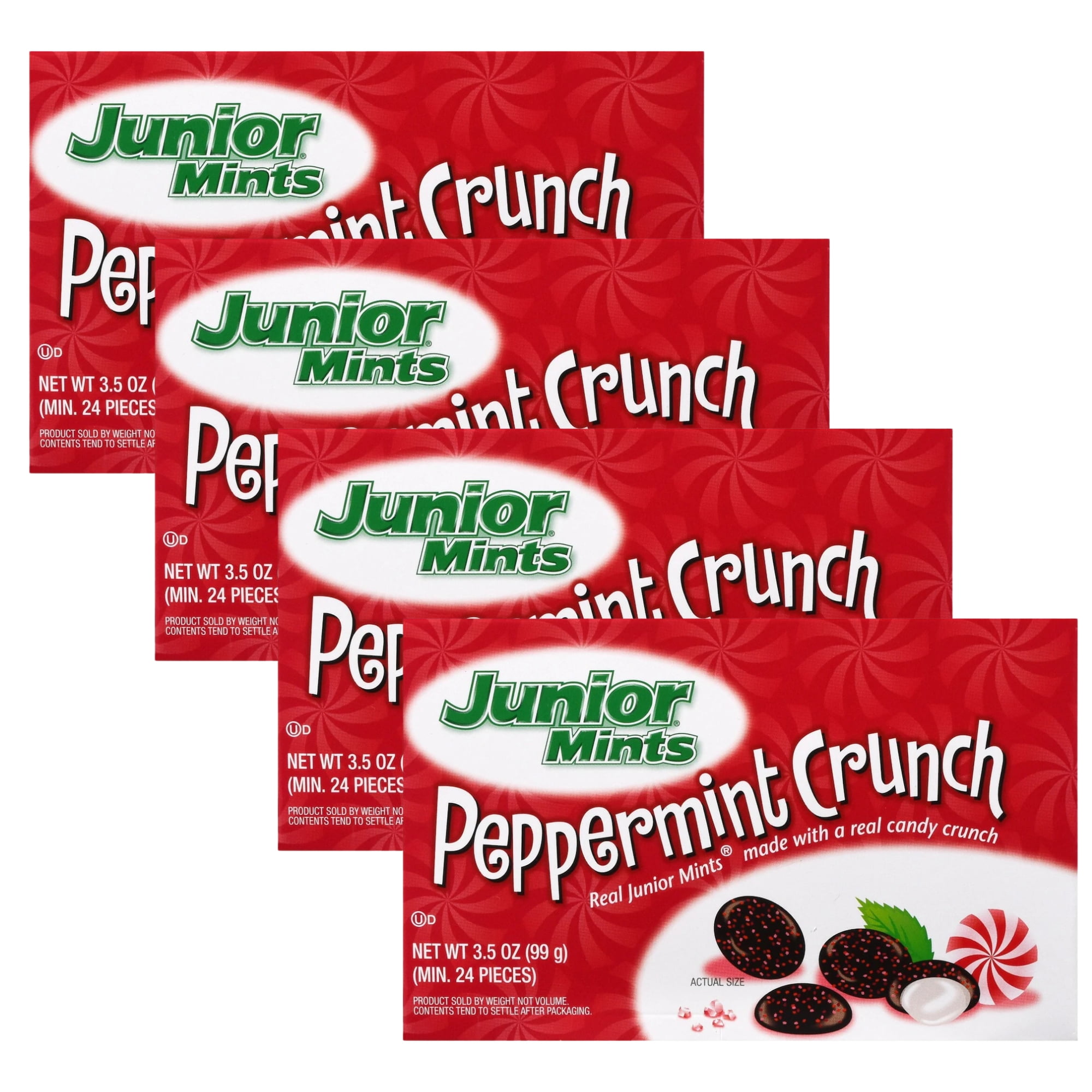 Peppermint Crunch 3.5 oz Theater Boxes Candy Mints Dark Chocolate Shell ...
