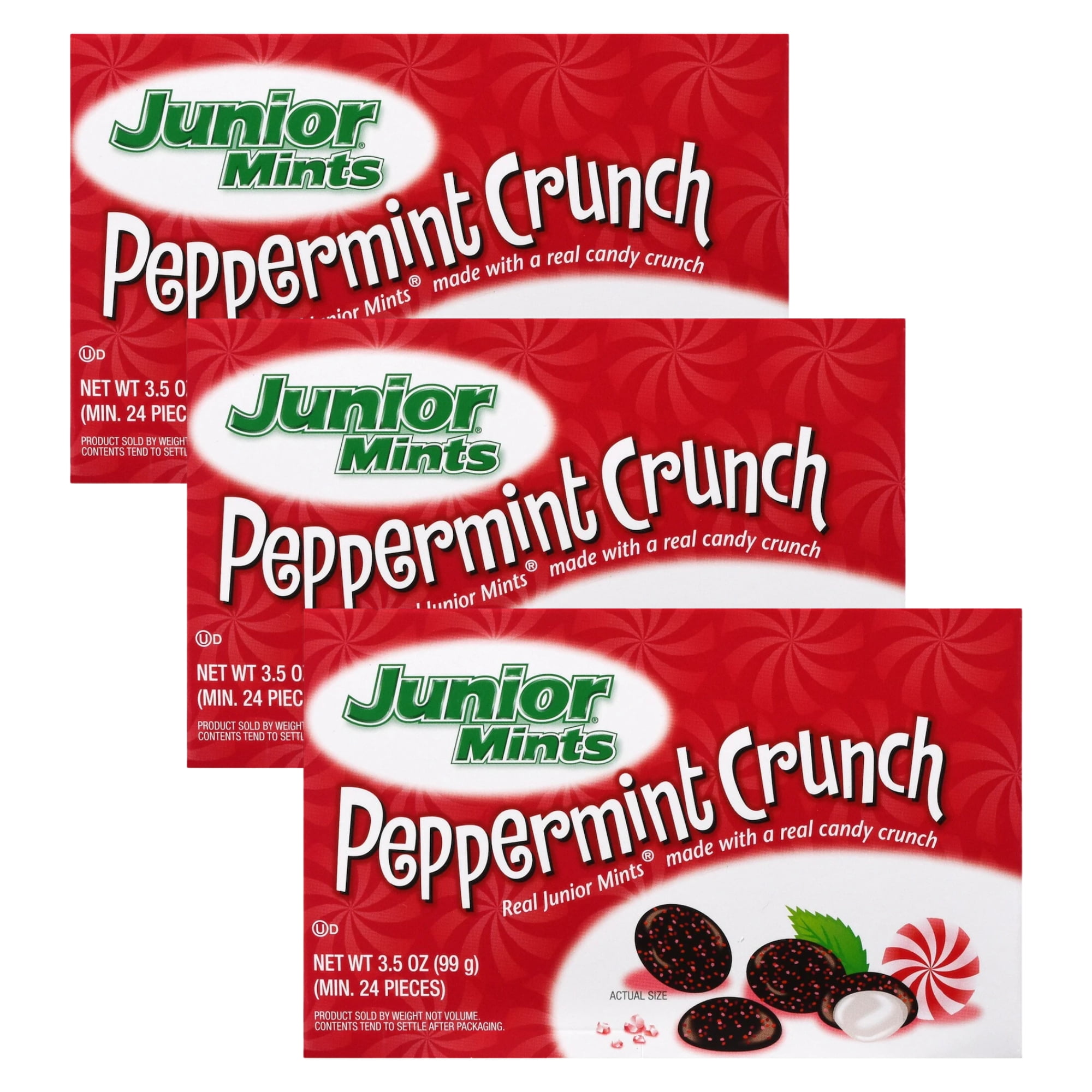 Peppermint Crunch 3.5 oz Theater Boxes Candy Mints Dark Chocolate Shell ...