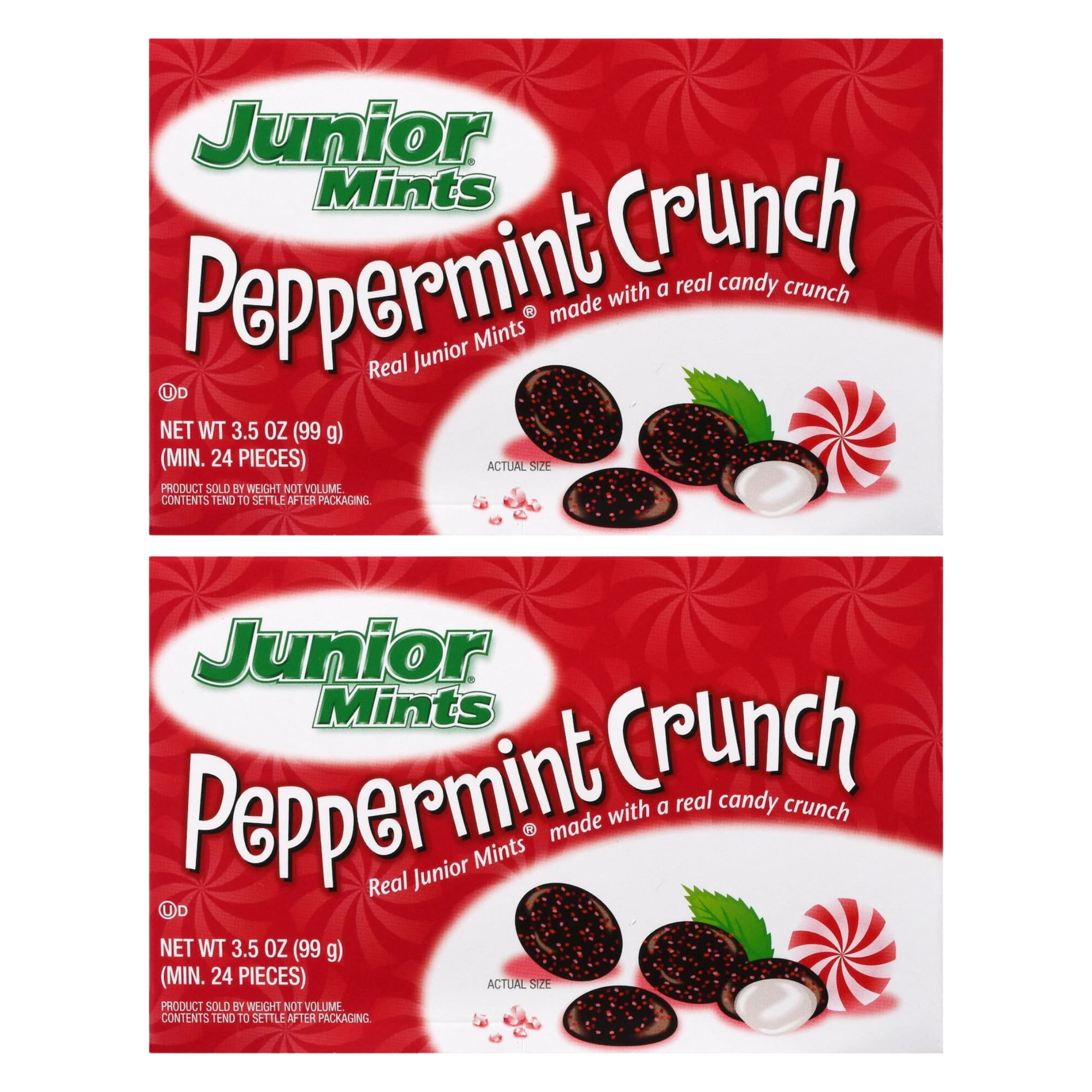 Peppermint Crunch 3.5 oz Theater Boxes Candy Mints Dark Chocolate Shell ...