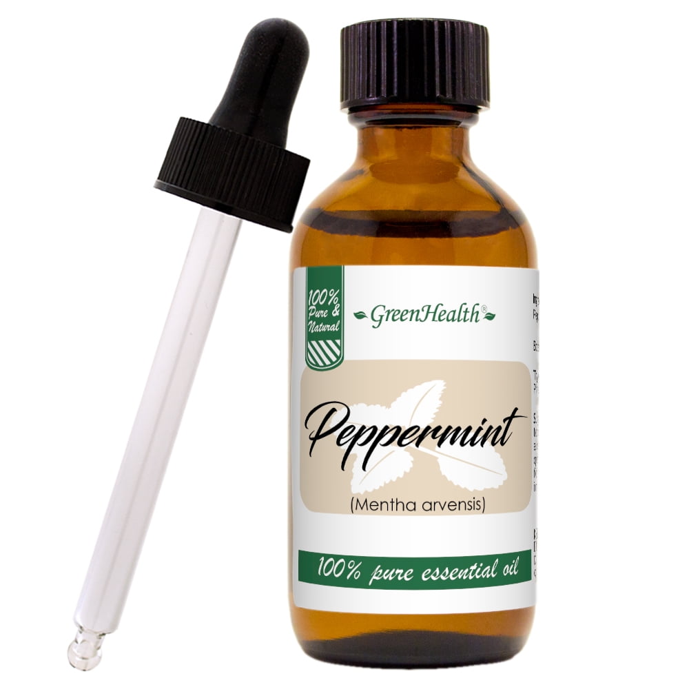Peppermint Essential Oil - 2 fl oz (59 ml) Glass Bottle w/ Cap ...