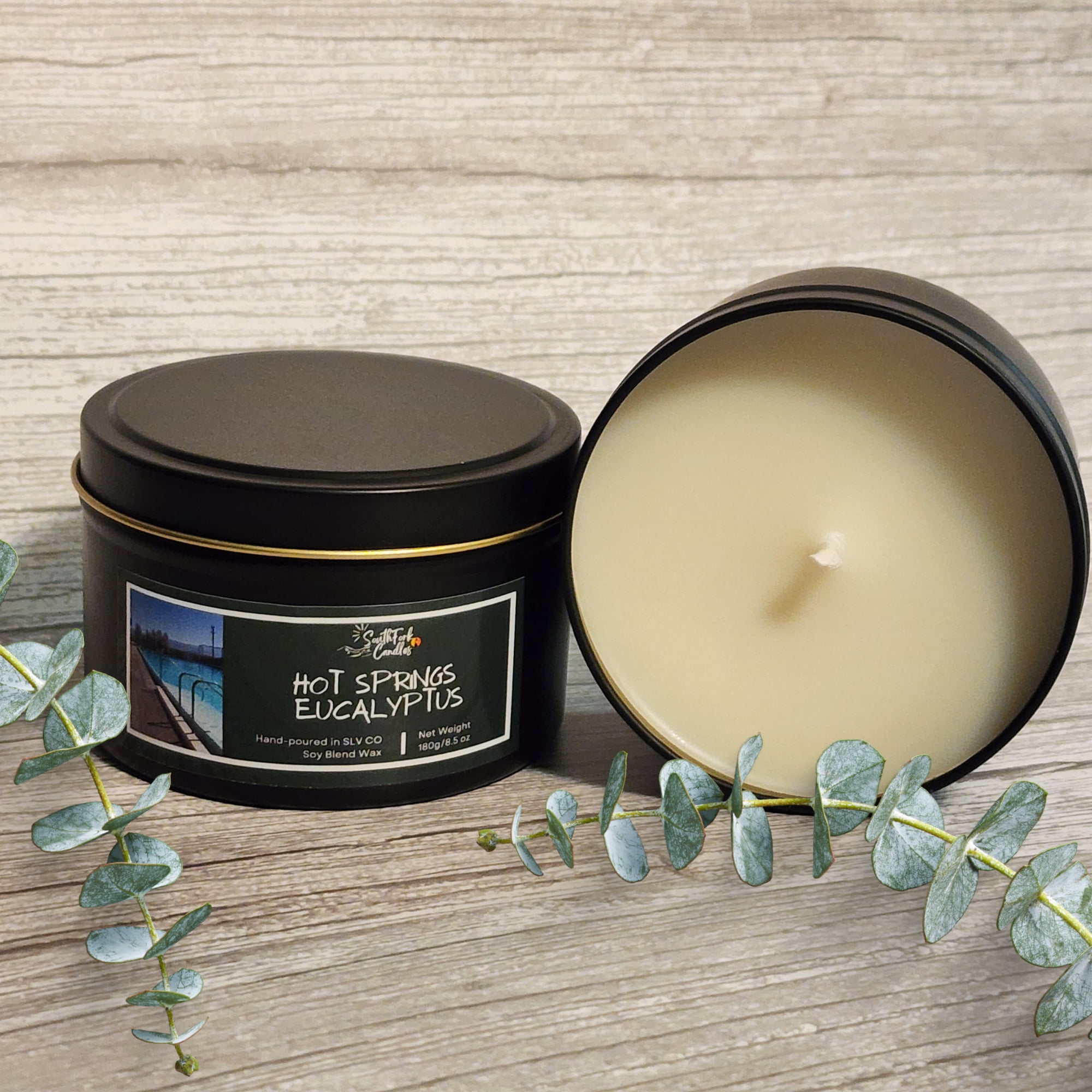 Peppermint & Eucalyptus - Hot Springs Eucalyptus Candle - Walmart.com