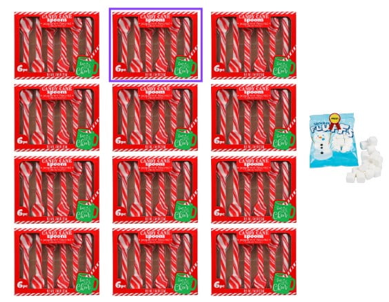 Peppermint Flavored Candy Cane Spoons 6-ct, Festive Holiday Treats for ...