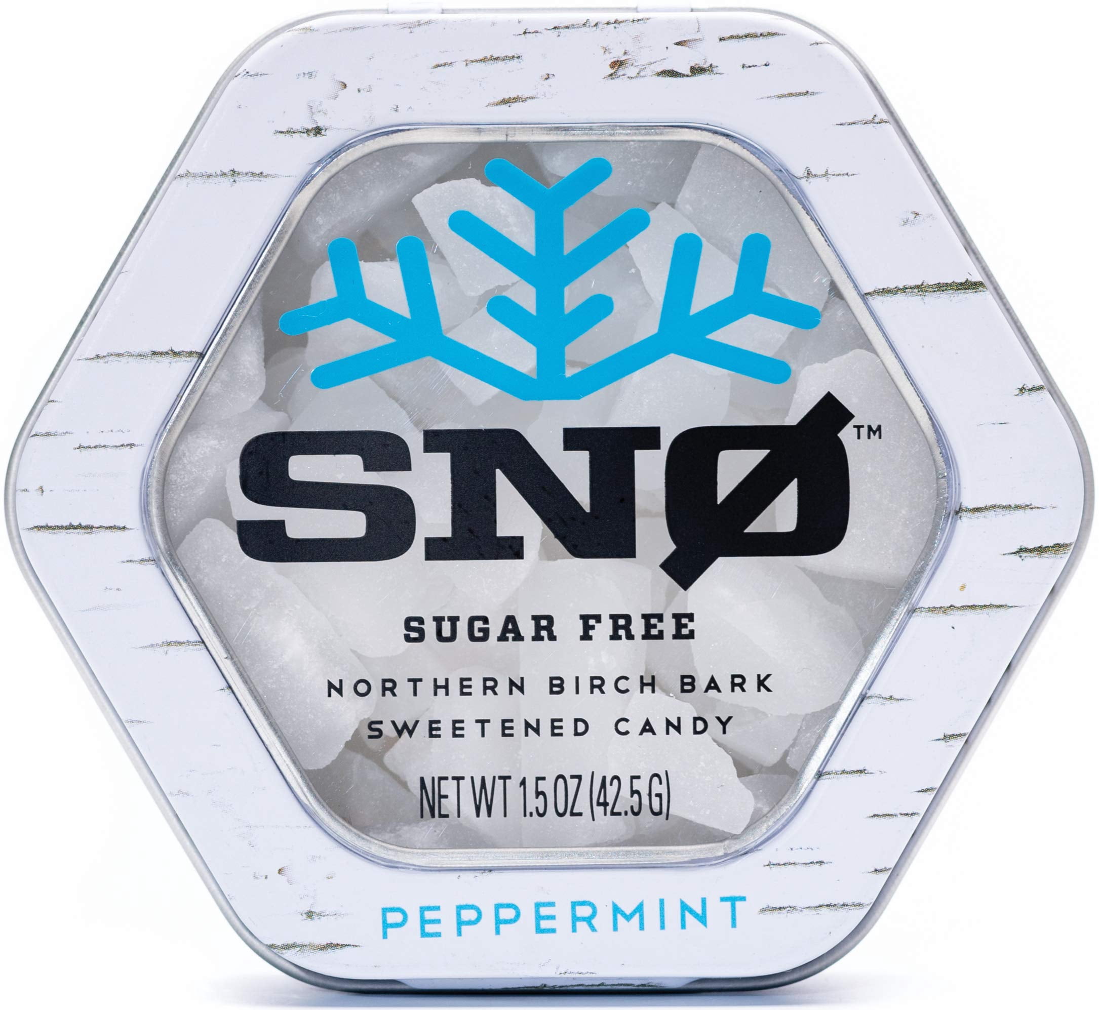 Peppermint KETO Xylitol Candy BCF26 Chips - SNØ 1.5oz Tin - Sugar-Free ...
