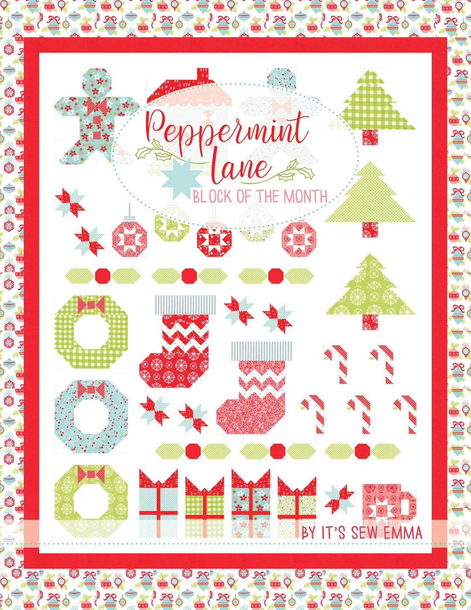 Peppermint Lane Quilt Pattern Book by Kimberly Jolly for It's Sew Emma ...