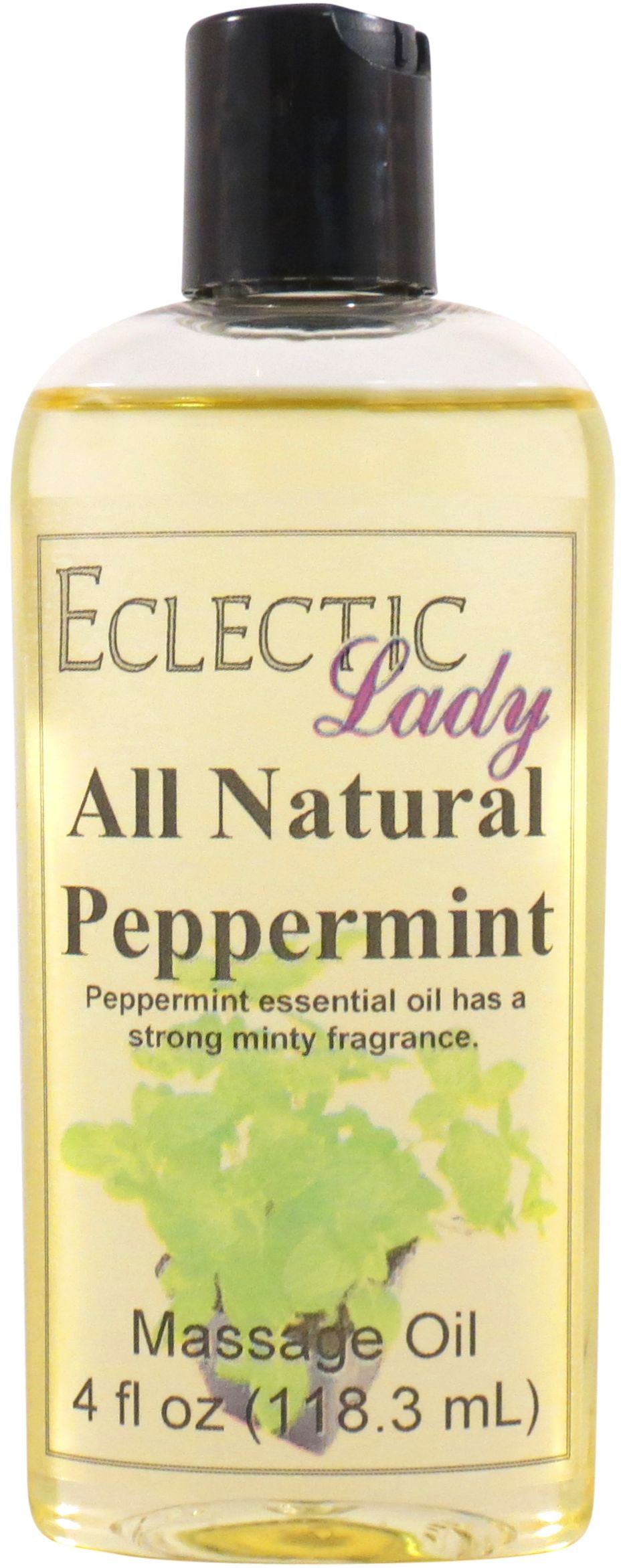 Peppermint Massage Oil by Eclectic Lady, 4 oz, Sweet Almond Oil and ...