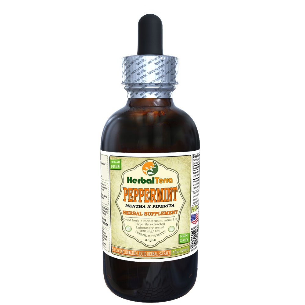 Peppermint (Mentha X Piperita) Tincture, Organic Dried Leaves Liquid ...