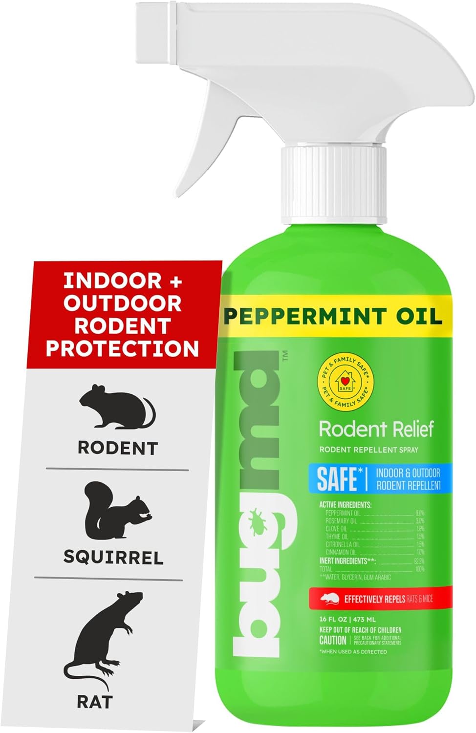Peppermint Oil Spray for Rodents - 16oz Mouse lent & Rodent lent Spray ...