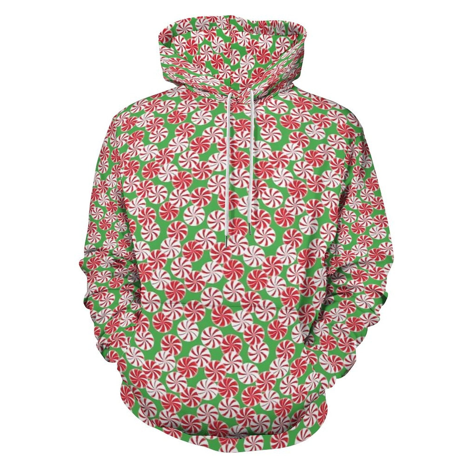 Peppermint Party Oversized Hoodies for Women Pullover Womens Clothes ...