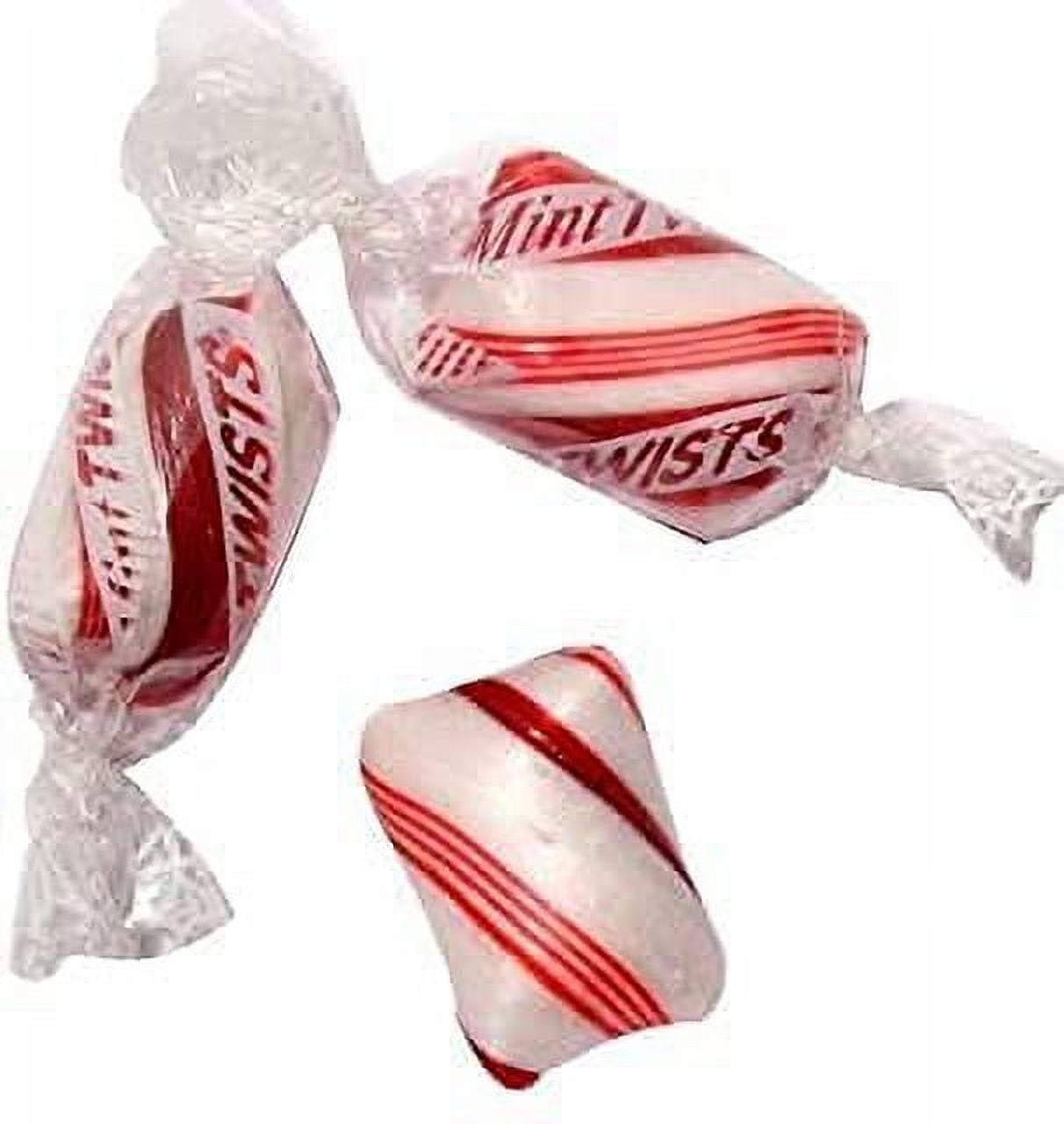 Peppermint Red & White Cylinder Shaped Mint Candy Twists - 5 Pounds ...