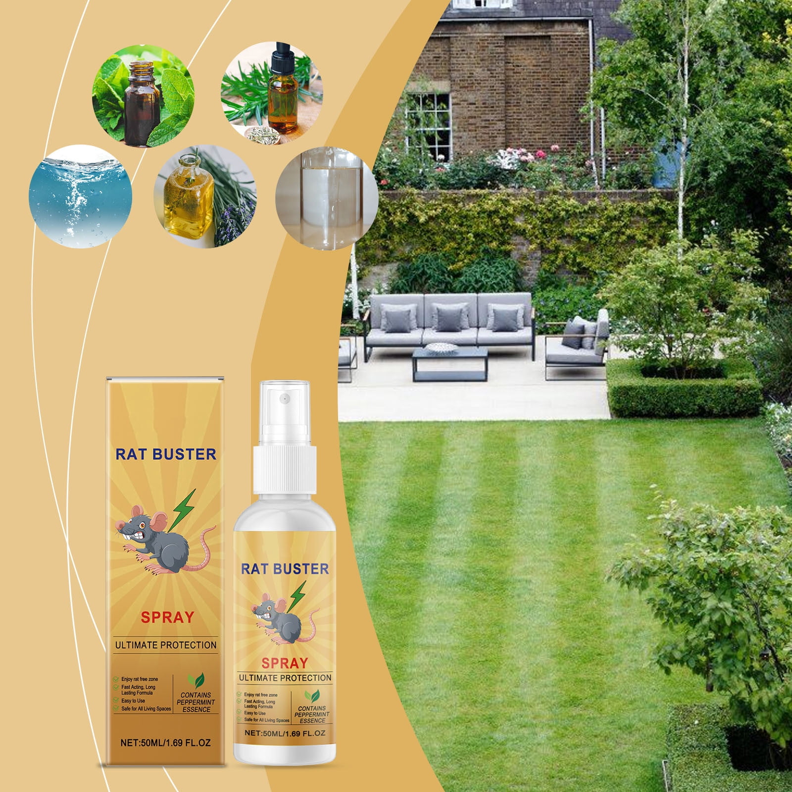 Peppermint Repellent for Mice Mouse Rats Rodents Natural Spray for ...