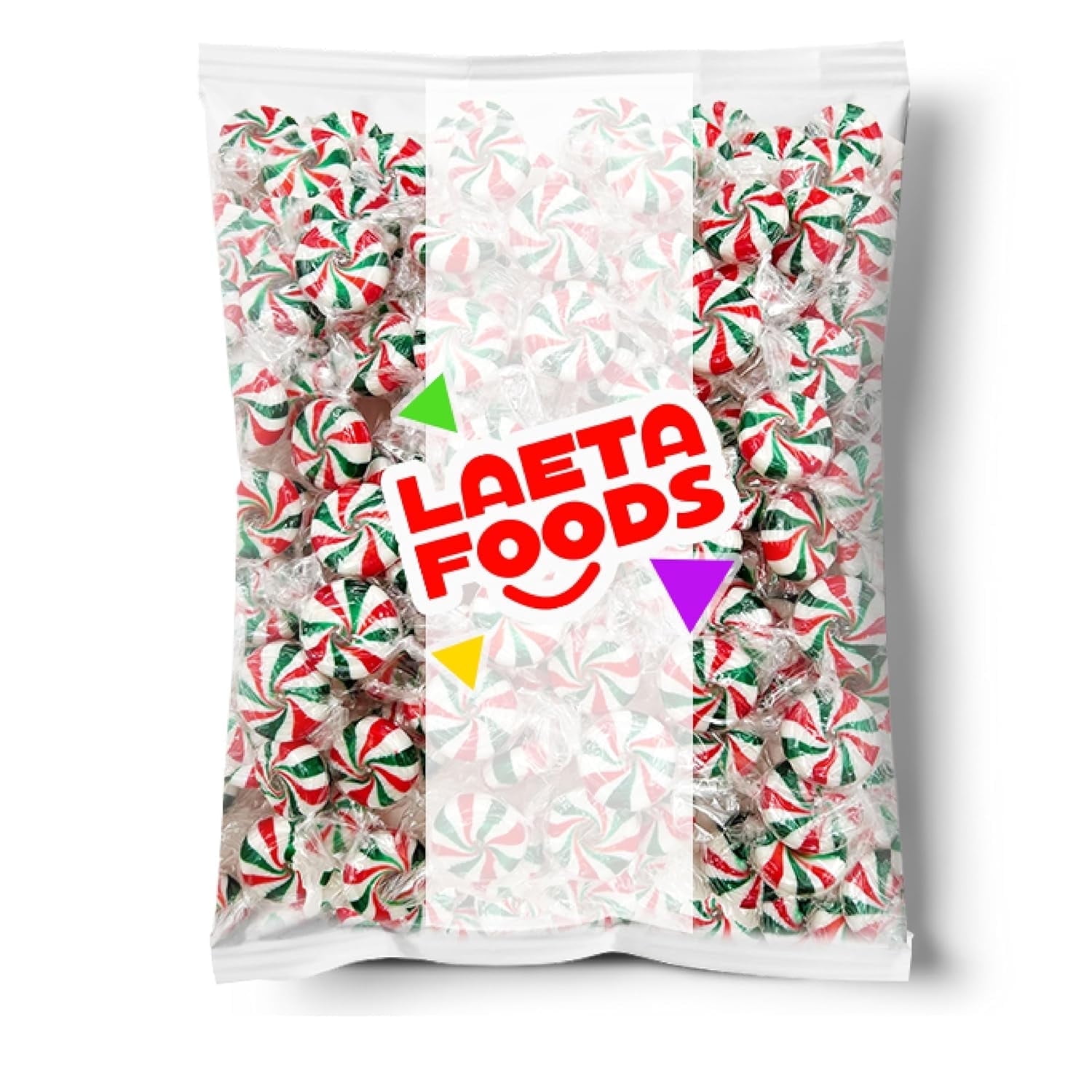 Peppermint Starlight Mints, Red and Green Pinwheel Hard Candy (1 Pound ...