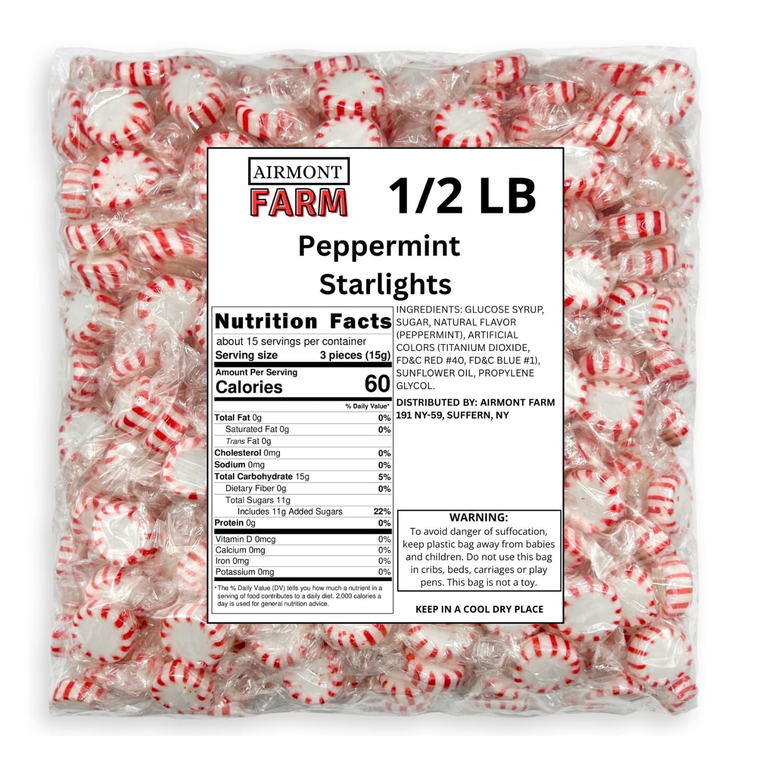 Peppermint Starlights Hard Candy Individually Wrapped Bulk Old ...