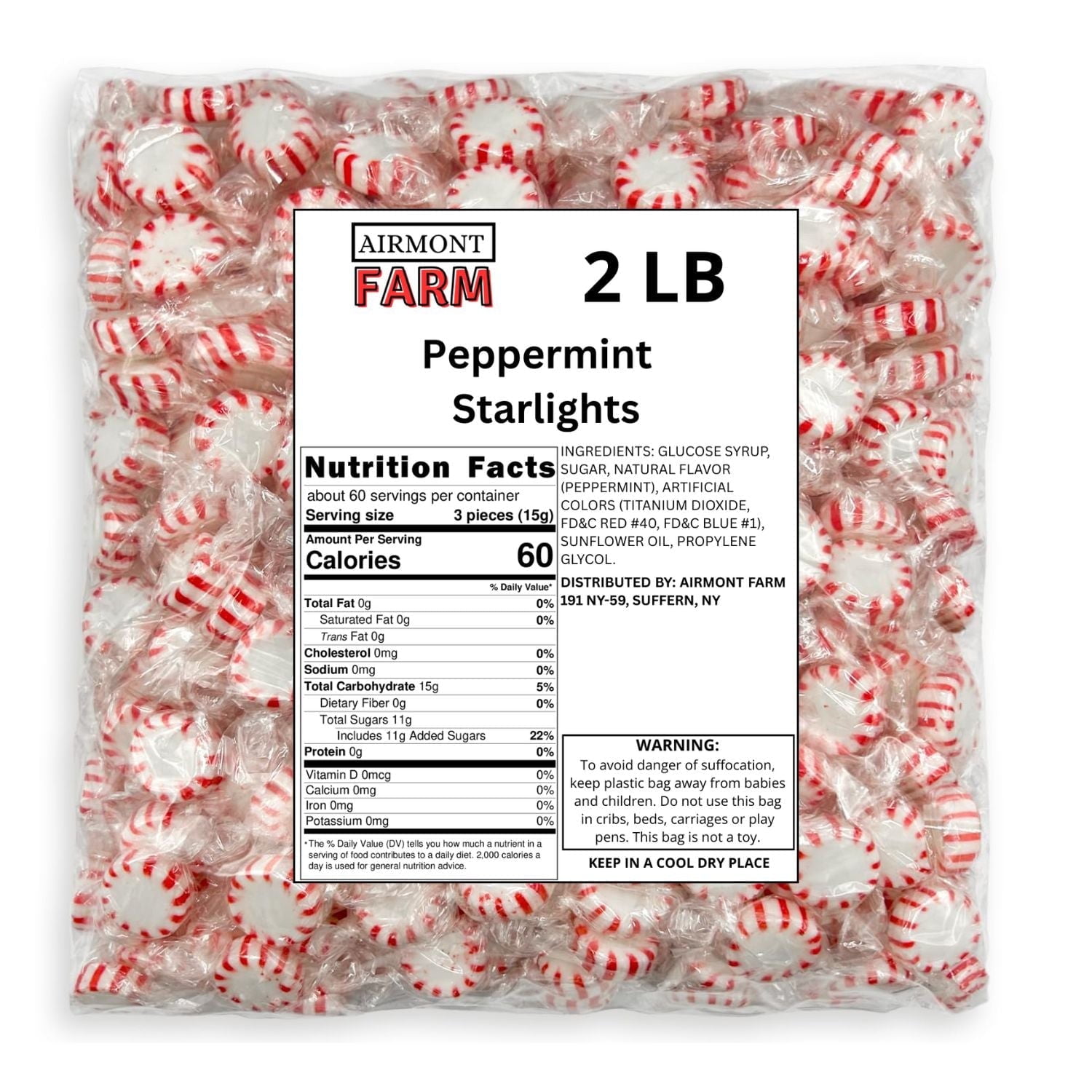 Peppermint Starlights Hard Candy Individually Wrapped Bulk Old ...