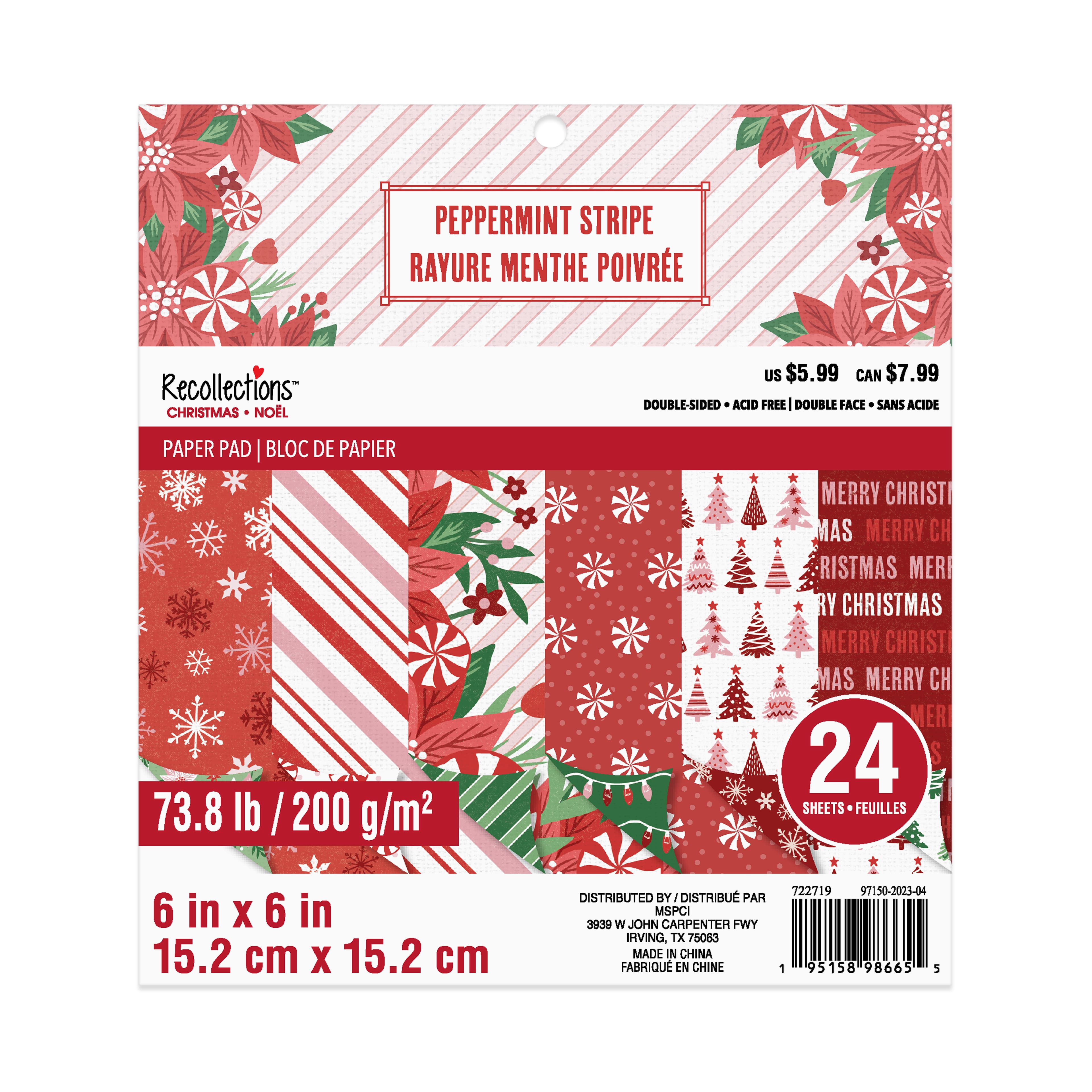 DCWV Double-Sided Cardstock Stack 6"X6" 20/Pkg-Patterned Foils ...